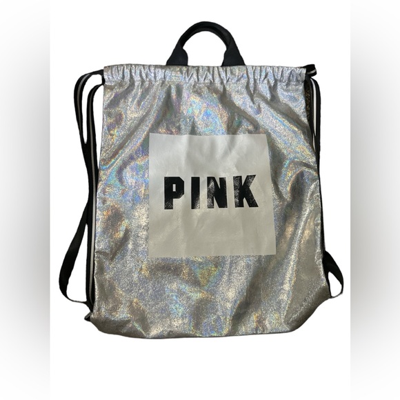 PINK Victoria's Secret | Bags | Victoria Secret Pink Drawstring Sparkle ...